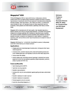 PHILLIPS 66 MEGAPLEX XD3 GREASE - Yoder Oil