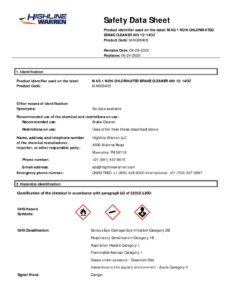 Mag 1 Brake & Parts Cleaner SDS - Yoder Oil